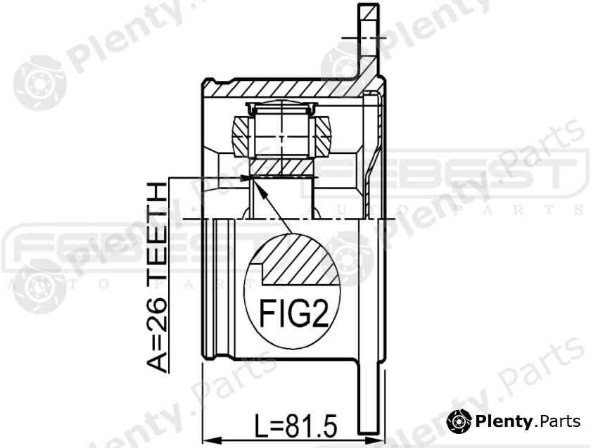 FEBEST part 0211-T30RH (0211T30RH) Joint, drive shaft - Plenty.Parts